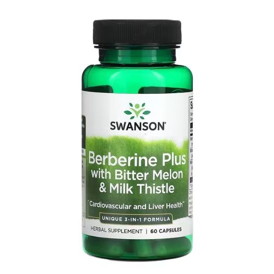 Berberine Plus with Bitter Melon & Milk Thistle, 60 caps, Swanson ...