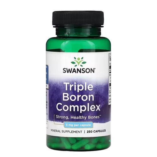 Triple Boron Complex 3mg, 250 caps, Swanson– Vitax.ro