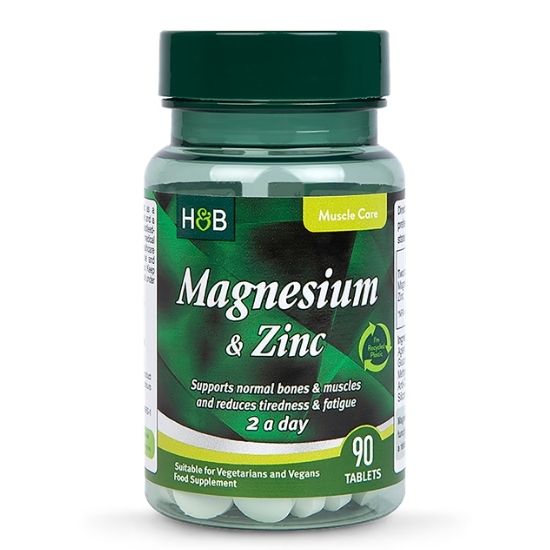 Magnesium with Zinc, 90 tabs, Holland & Barrett– Vitax.ro