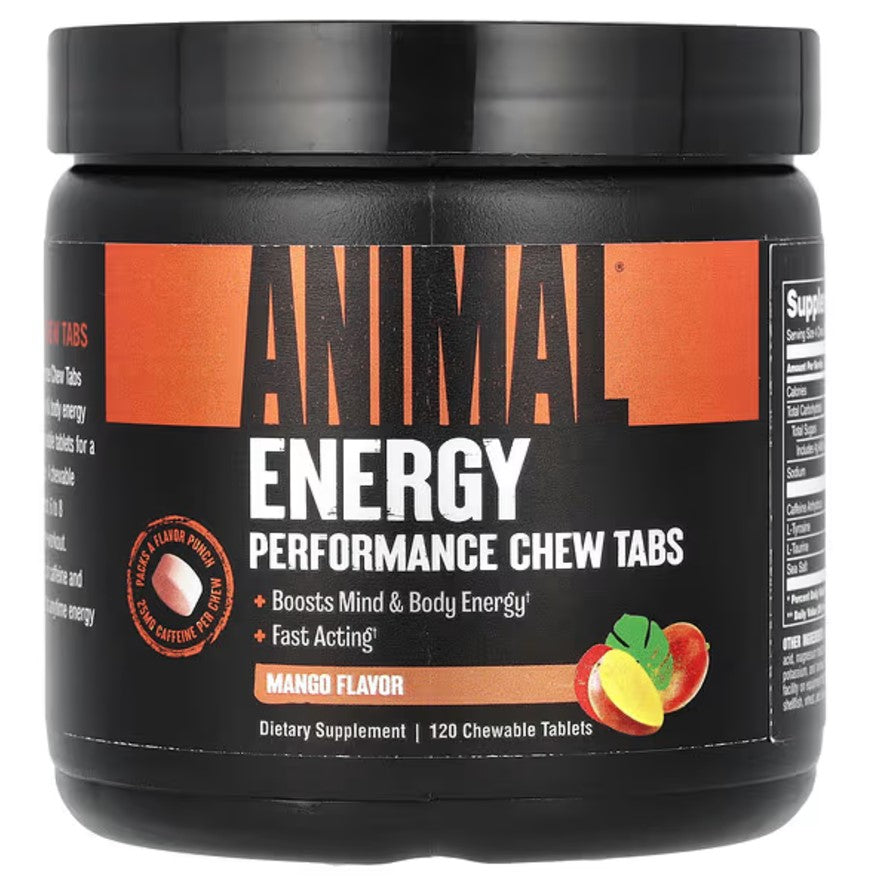 Animal Energy Performance Chew Tabs, Mango, 120 chewable tabs, Univers ...