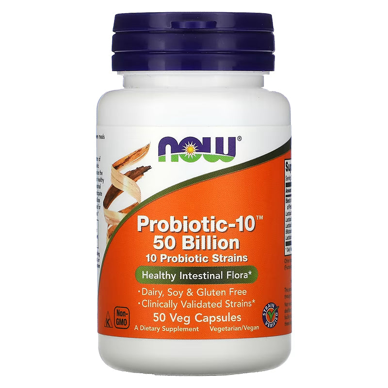 Probiotic-10 50 Billion, NOW Foods, 50 Capsule | Vitax.ro