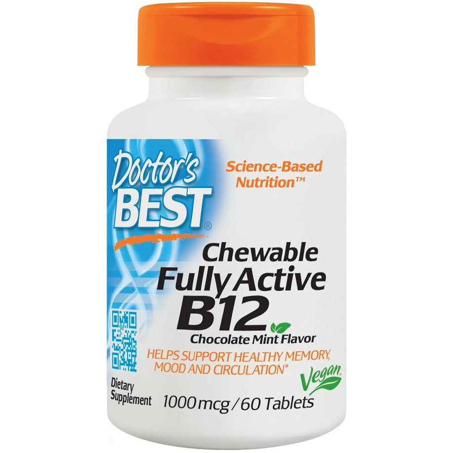 Chewable Fully Active B12, 1000mcg, 60 tabs, Doctor's Best | Vitax.ro
