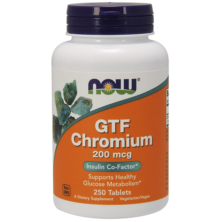 GTF Chromium, 200mcg, 250 tabs, NOW Foods | Vitax.ro