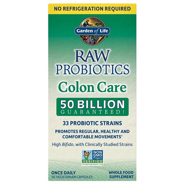 Raw Probiotics Colon Care, 30 vcaps, Garden of Life | Vitax.ro