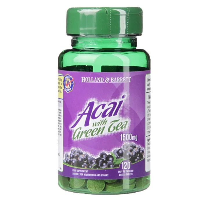 Acai with Green Tea, 1500mg - 120 tablets– Vitax.ro
