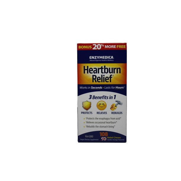 Heartburn Relief, Vanilla-Orange - 108 chewables | Vitax.ro