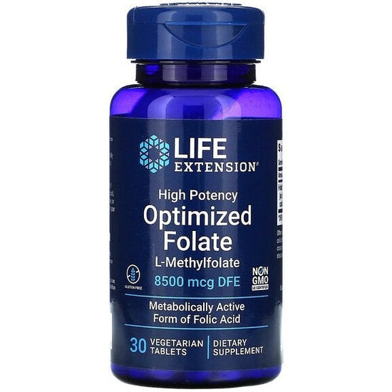High Potency Optimized Folate, 30 vegetarian tabs, Life Extension ...