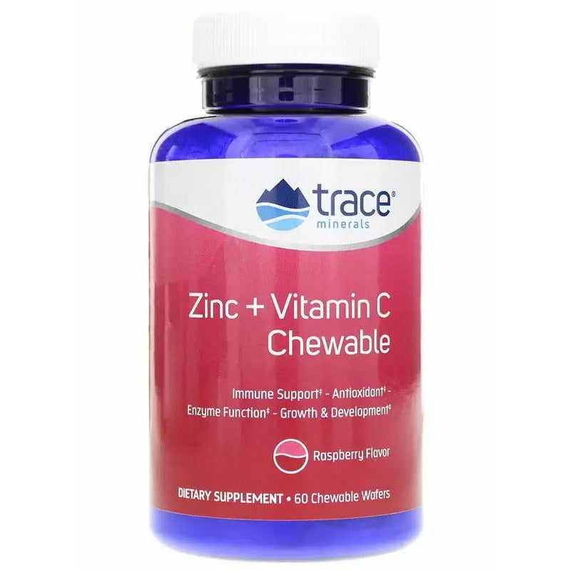 Zinc + Vitamin C Chewable, Raspberry - 60 chewable wafers | Vitax.ro