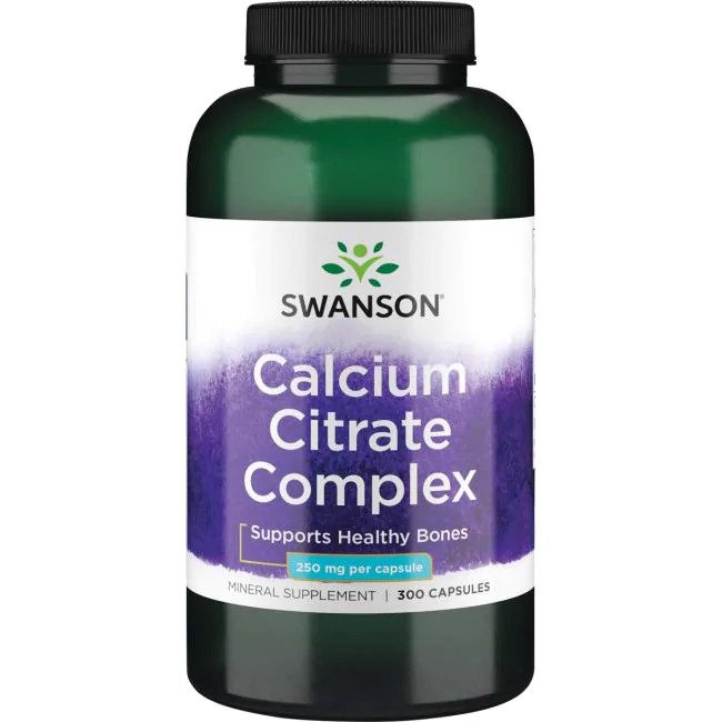 Calcium Citrate Complex, 250mg, 300 caps, Swanson | Vitax.ro