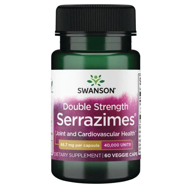 Double Strength Serrazimes, 40 000 Units, 60 vcaps, Swanson | Vitax.ro