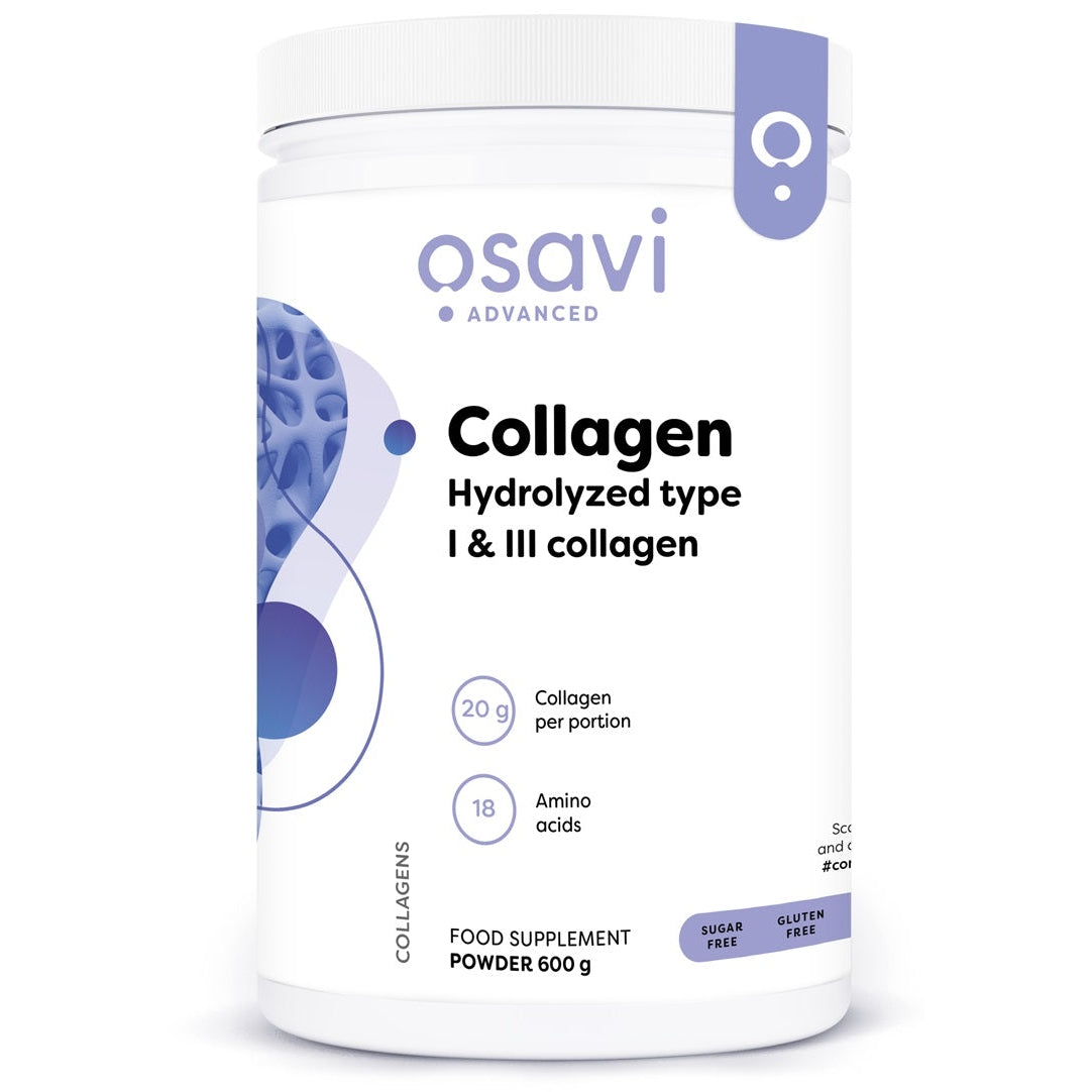 Collagen Hydrolyzed Type I & III, Unflavored, 600g, Osavi | Vitax.ro